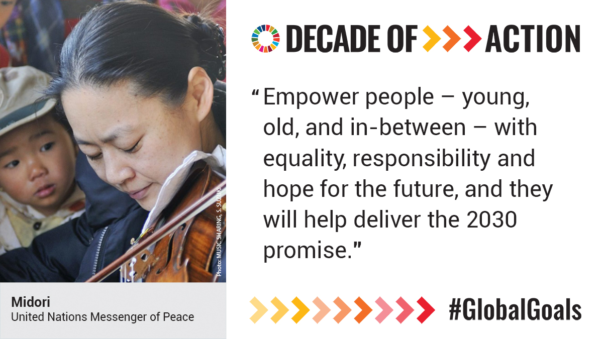 Midori is featured on UN postcard promoting its Decade of Action ...